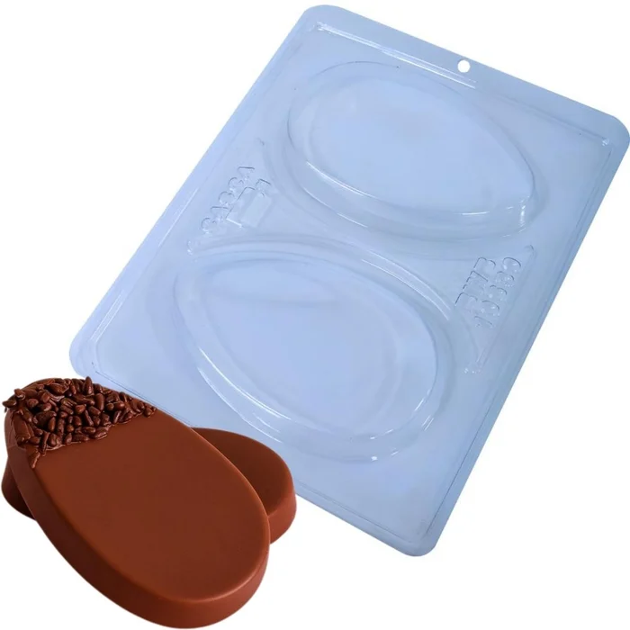 Forma de Chocolate Ovo de Páscoa Tablete/Barra Liso (200g) Acetato e ...